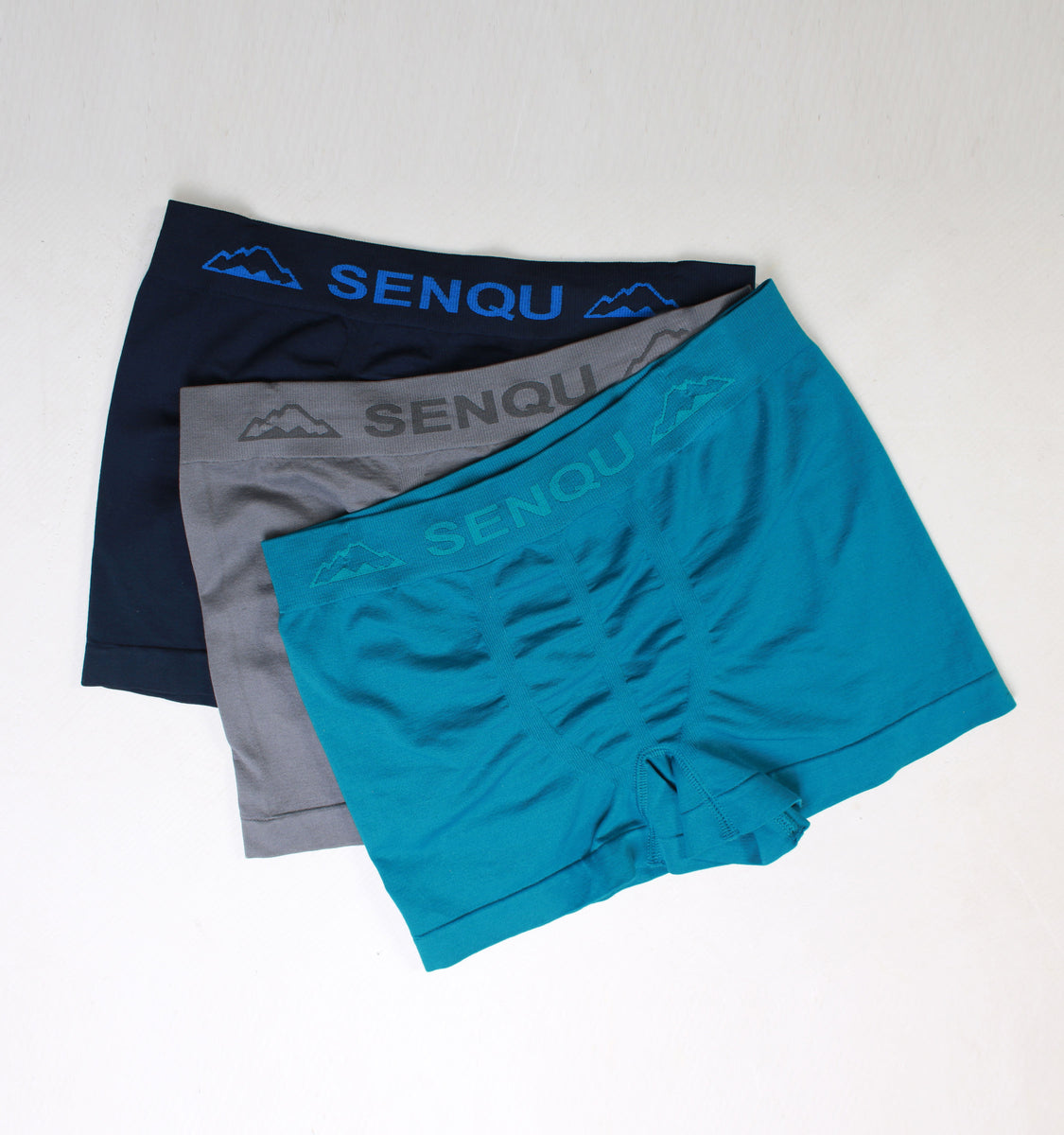 SEAMLESS 3PK BOXER - TEAL – SenquOnline